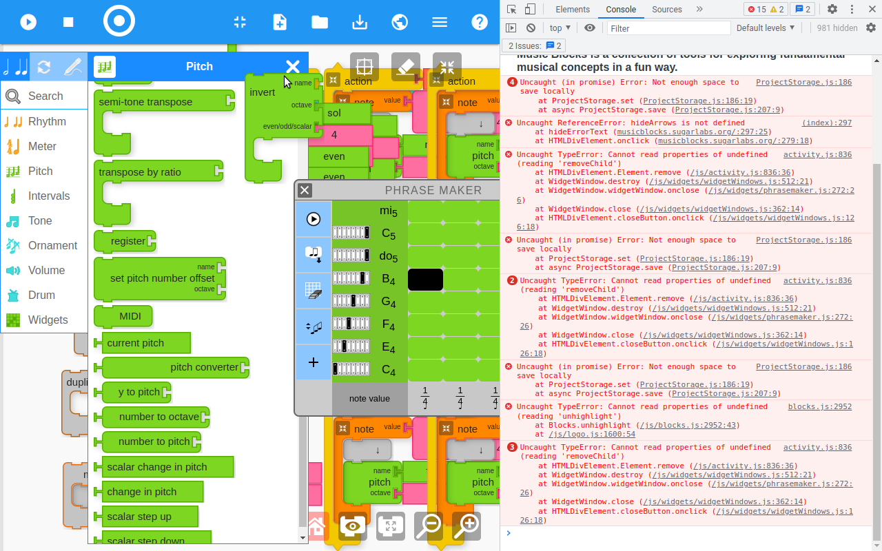 "Sticky block" bug encountered · Issue #3323 · sugarlabs/musicblocks · GitHub