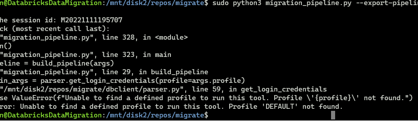Failing to get default credentials configured when running migration_pipeline.py · Issue #214 ...