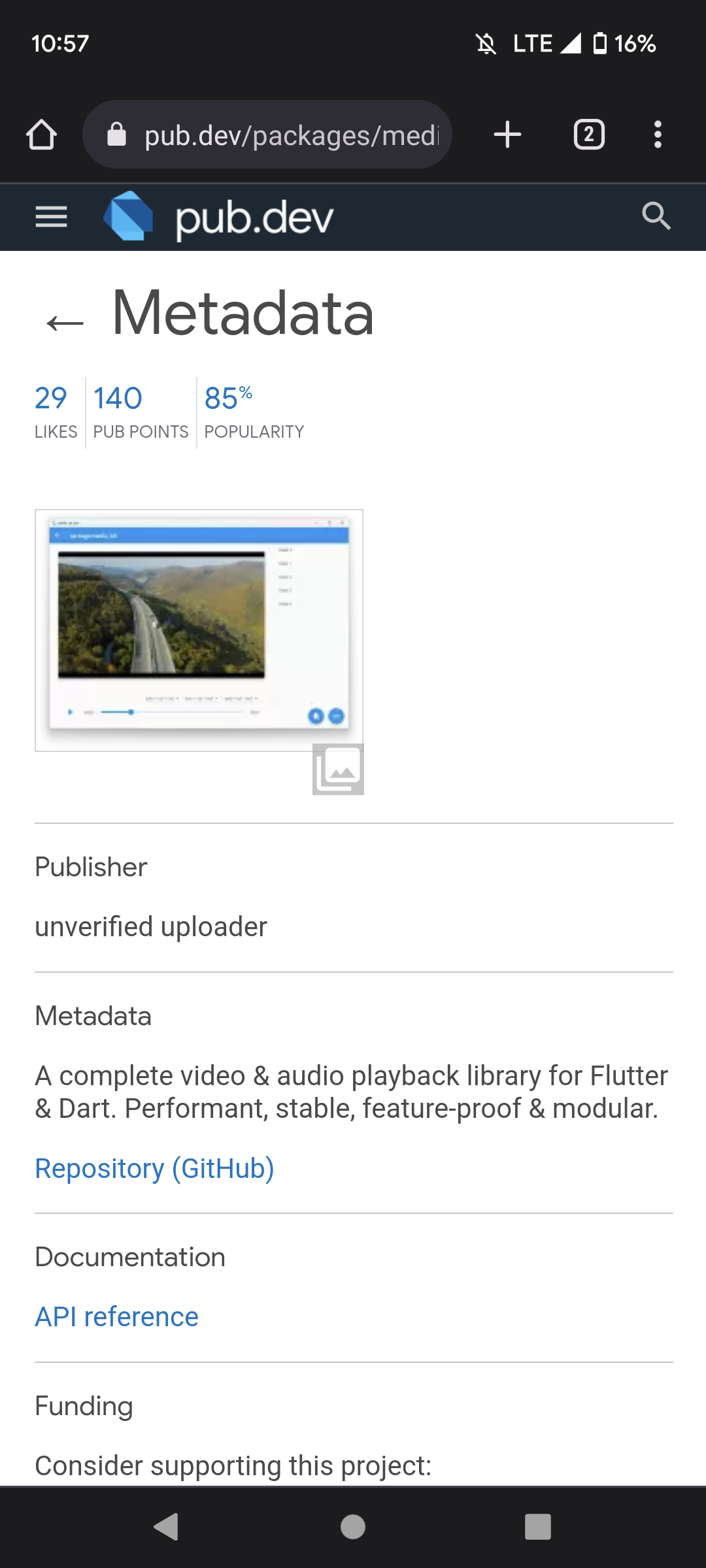 [Docs] Unverified Publisher on pub.dev · Issue #124 · media-kit/media-kit · GitHub