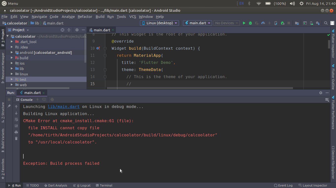 GTK 3.0 development libraries are required for Linux development. [Ubuntu 18.04] · Issue #63749 ...