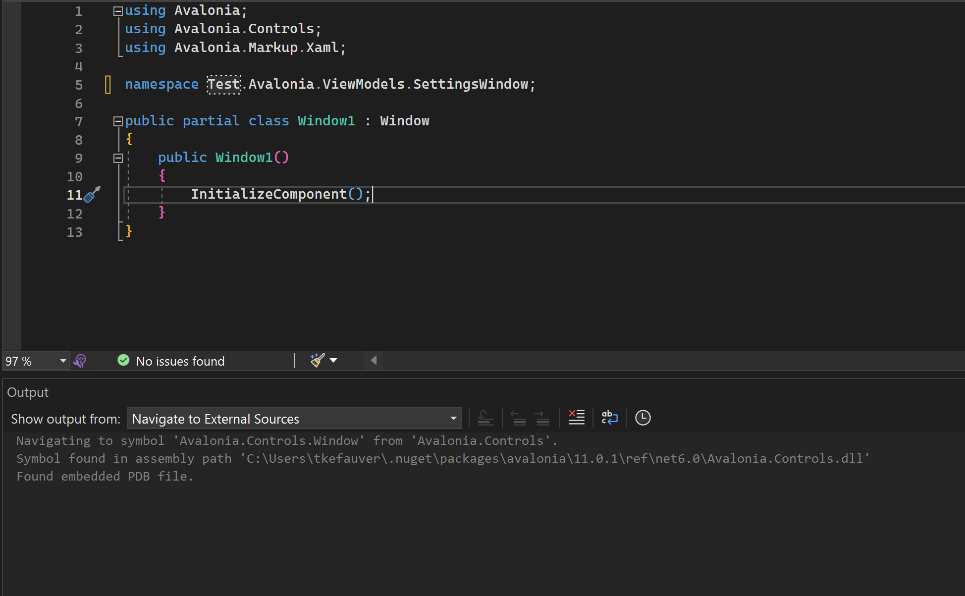 Navigate To Source Not Working As Of 11 0 1 · Issue 12407 · Avaloniaui Avalonia · Github