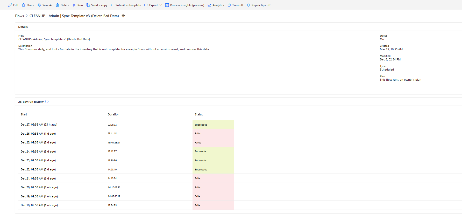 [CoE Starter Kit - BUG] CLEANUP - Admin | Sync Template v3 (Delete Bad Data) - Delete Connection ...