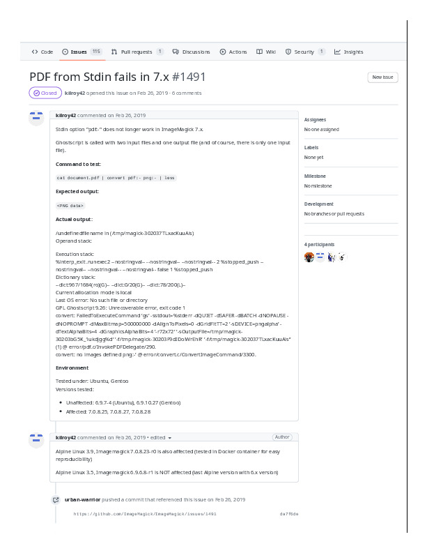 PDF from Stdin fails in 7.x · Issue #1491 · ImageMagick/ImageMagick ...