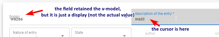 Selection is erased after leaving a QSelect field via a click on another field · quasarframework ...