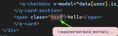 How to have CSS classes hints in vscode? · quasarframework quasar · Discussion #14277 · GitHub
