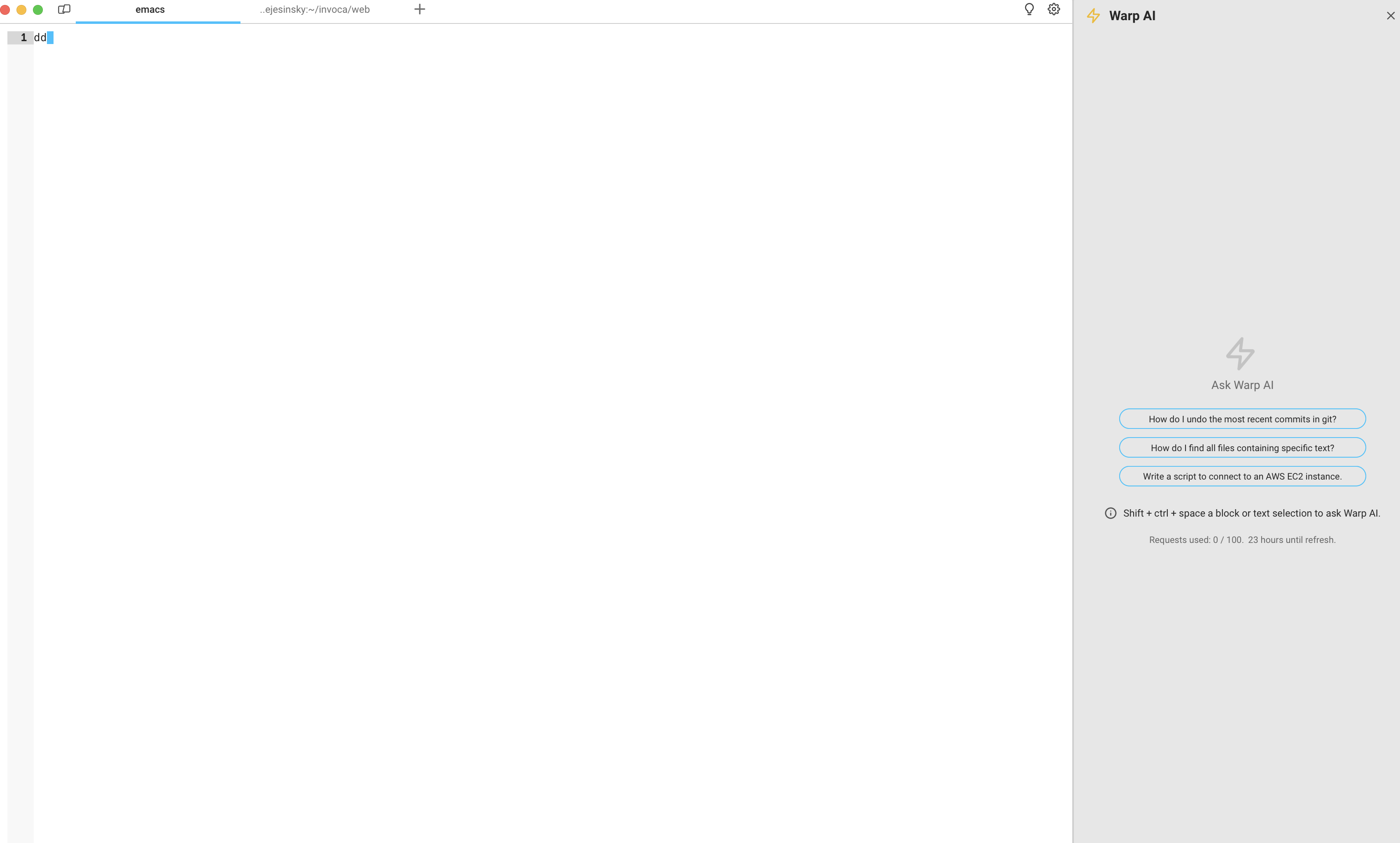 Emacs: set mark (control-space) opens up 'ask warp ui' · Issue #3224 ...