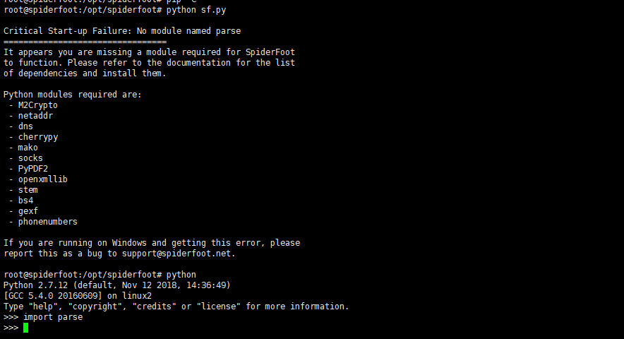 No module named parse · Issue #233 · smicallef/spiderfoot · GitHub
