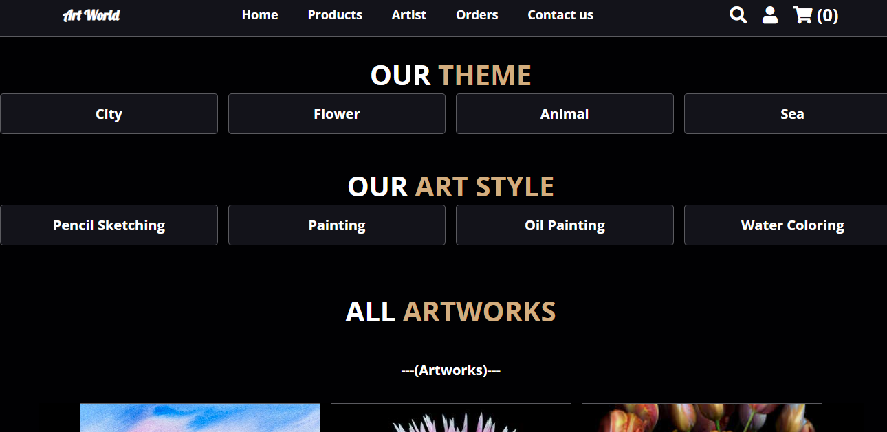 Github Harshini620art Gallery Online Art Gallery Using Php With Mysql