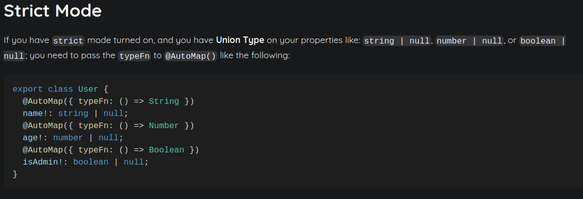 Cannot map a property that is of type string or null · Issue #373 · nartc/mapper · GitHub