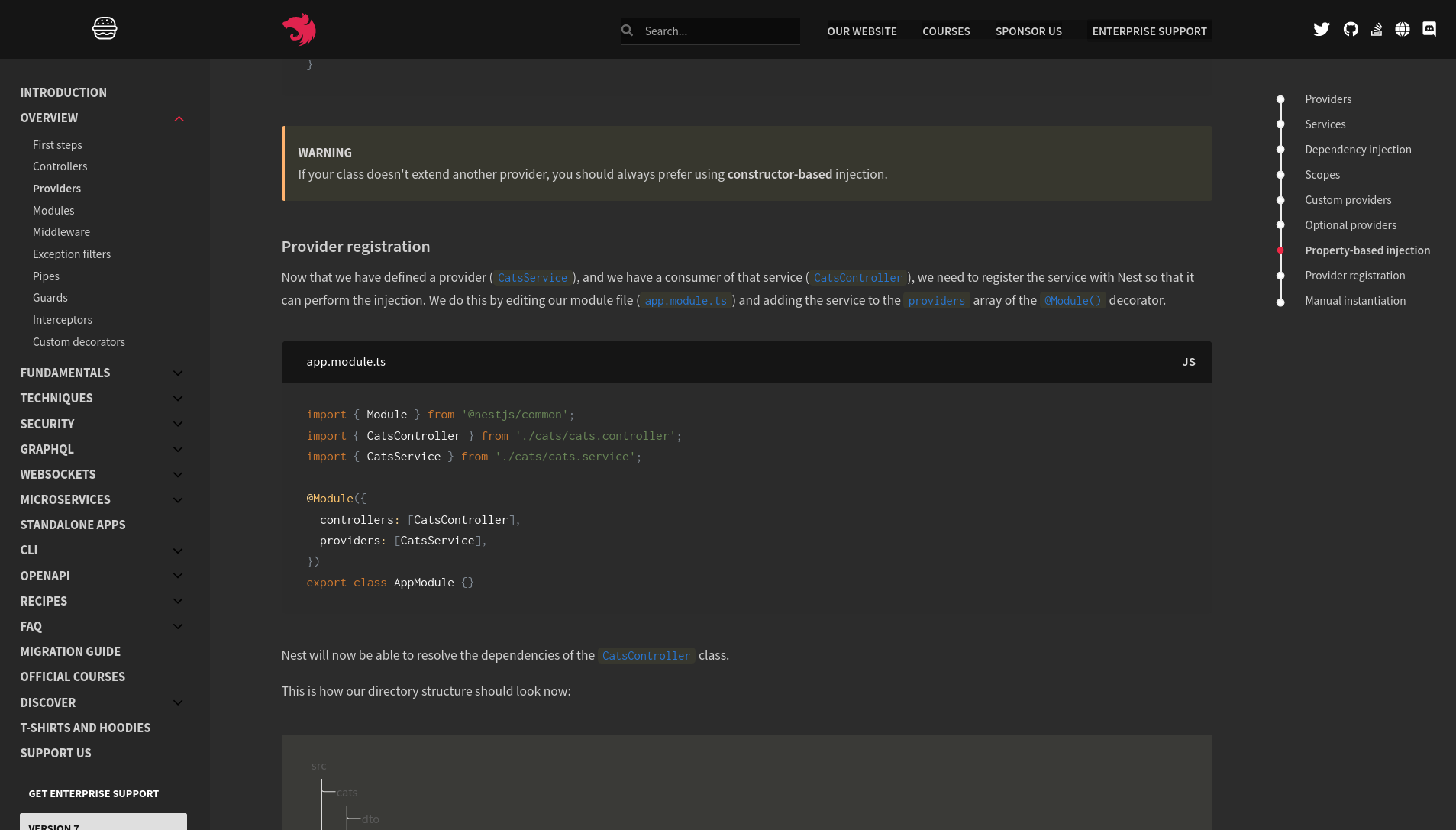 Dark Mode for Documentation pages · Issue #9078 · nestjs/nest · GitHub