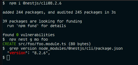 generation with nest-cli Error: Unknown argument skipImport. Did you mean skip-import? · Issue ...