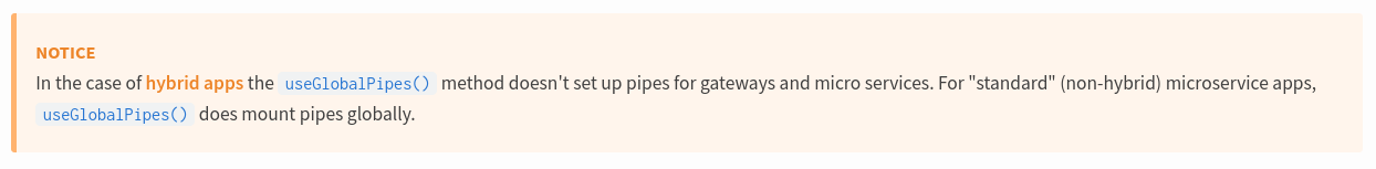 @MessageBody() does not transform to DTO · Issue #9834 · nestjs/nest · GitHub