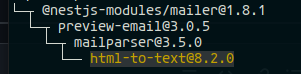 HTMLTOTEXT vulnerability on npmjs repo · Issue #308 · nest-modules/mailer · GitHub