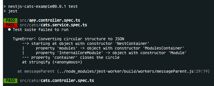 Circular Json Typeerror In Nestjsaxios · Issue 11303 · Nestjsnest · Github 
