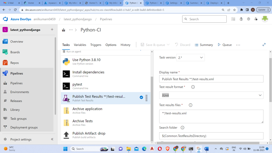 Github Anilkumarn12deploying A Cd Pipeline For A Django Based Python App