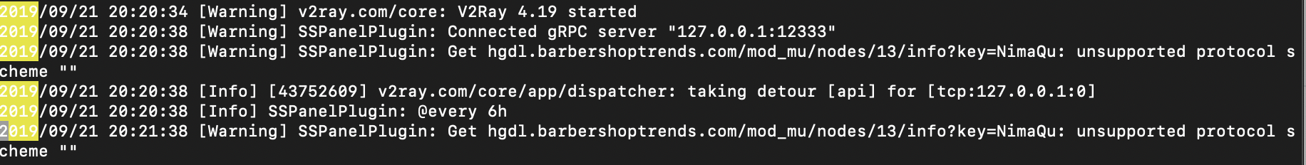 对接rico 的 v2ray 后端，启动成功，无法连接面板，报错信息与配置如下 · Issue #805 · Anankke/SSPanel-Uim · GitHub