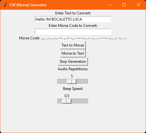 GitHub - elektronoide/CW-Generator: The CW (Morse) Generator is a ...