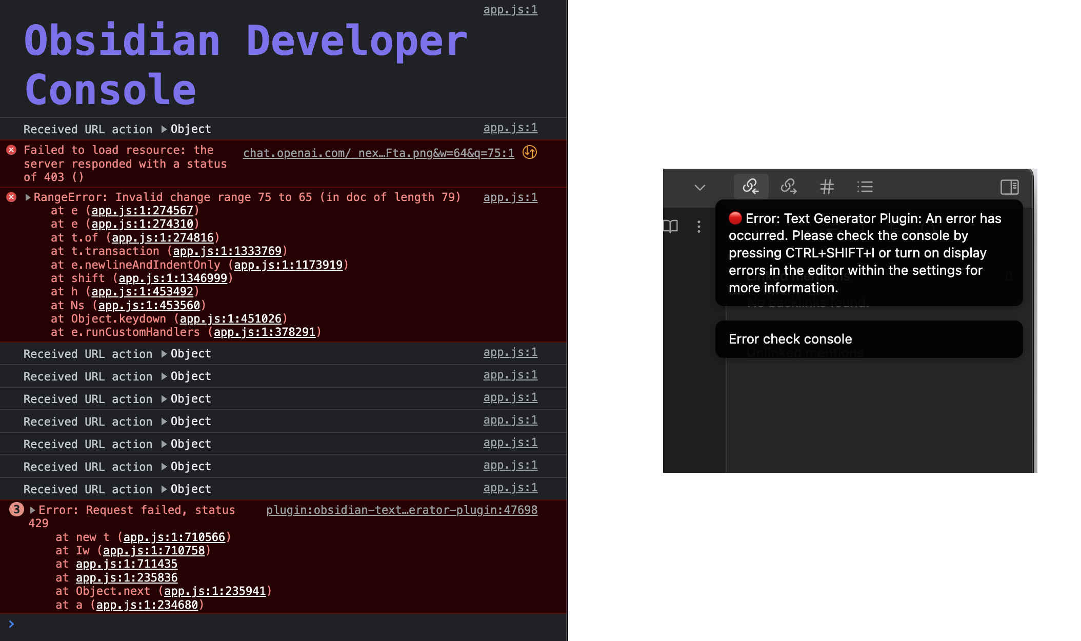 Failed To Load Resource · Issue 113 · Nhaouariobsidian Textgenerator Plugin · Github 