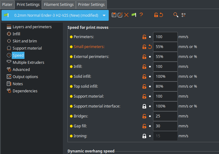 External Perimeter Speed Is Overwritten By Small Perimeter Speed · Issue 10774 · Prusa3d 