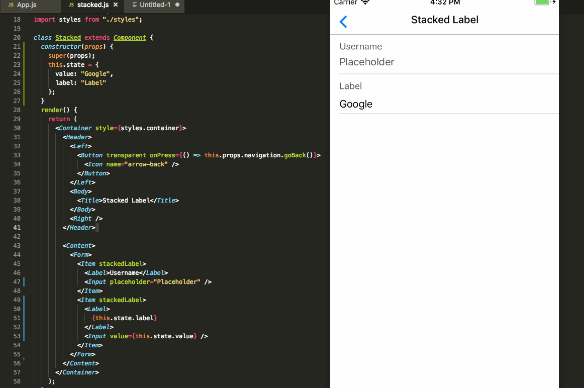 Stacked Label Input value position is not fixed on focus · Issue #1731 · GeekyAnts/NativeBase ...