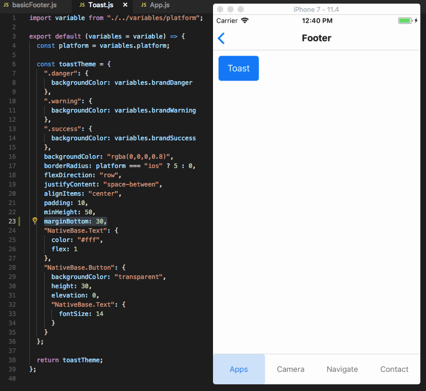 Setting Toast elevation and absolute positioning not working; still ...