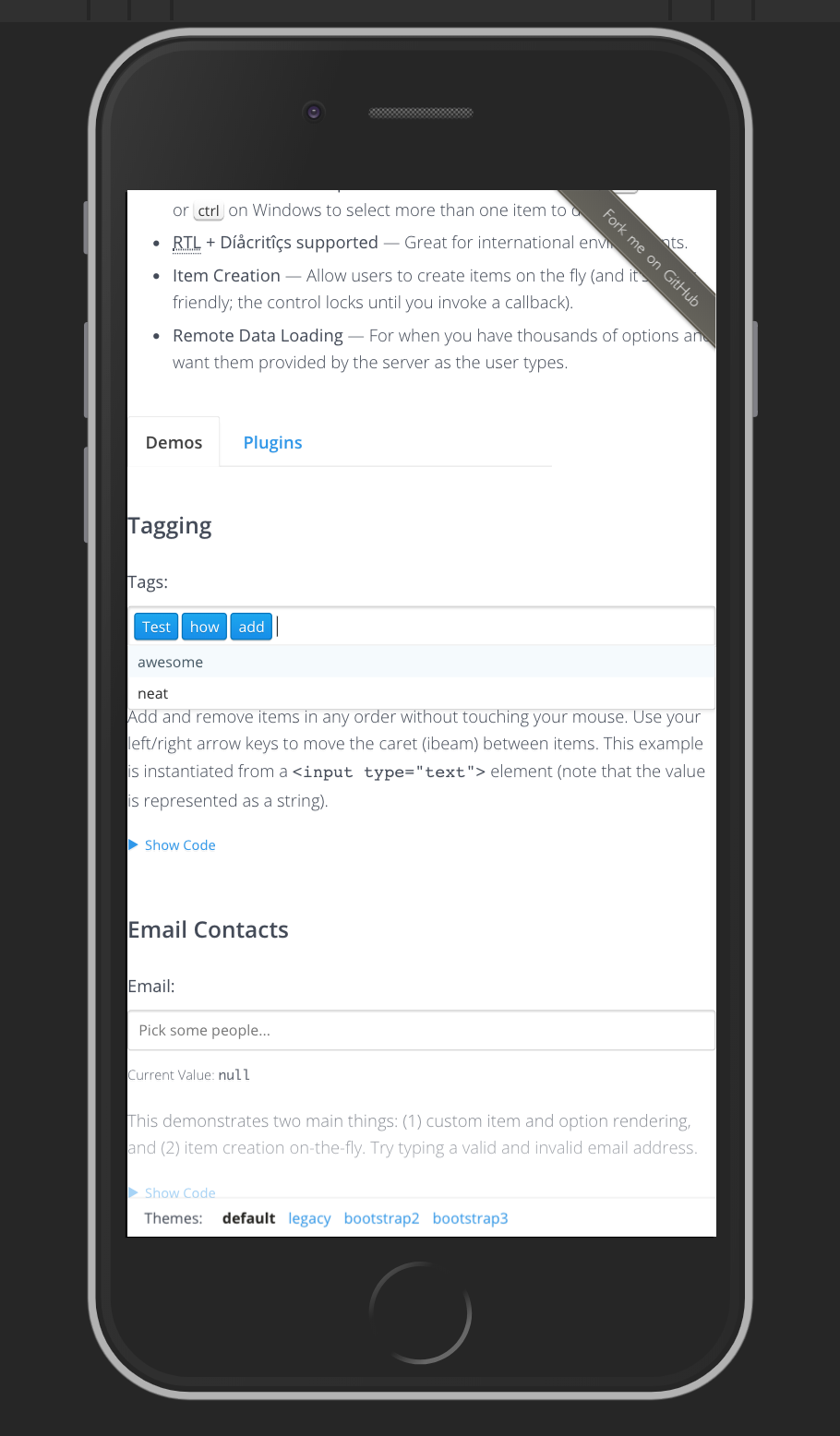 No Option To Select Value In Between 2 Selected Items In Mobile · Issue 1525 · Selectize