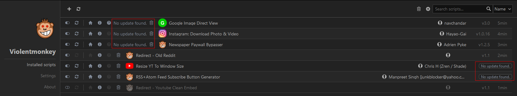 [UI] script update inconsistency in table view · Issue #1437 · violentmonkey/violentmonkey · GitHub