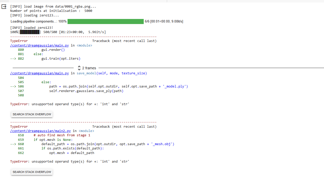 Image to 3D Colab Issues · Issue #8 · dreamgaussian/dreamgaussian · GitHub