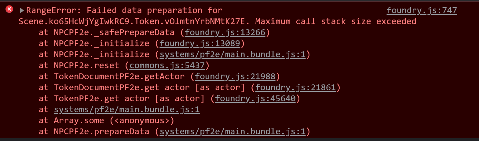 Changing a token's represented synthetic actor freezes Foundry · Issue #6679 · foundryvtt/pf2e ...
