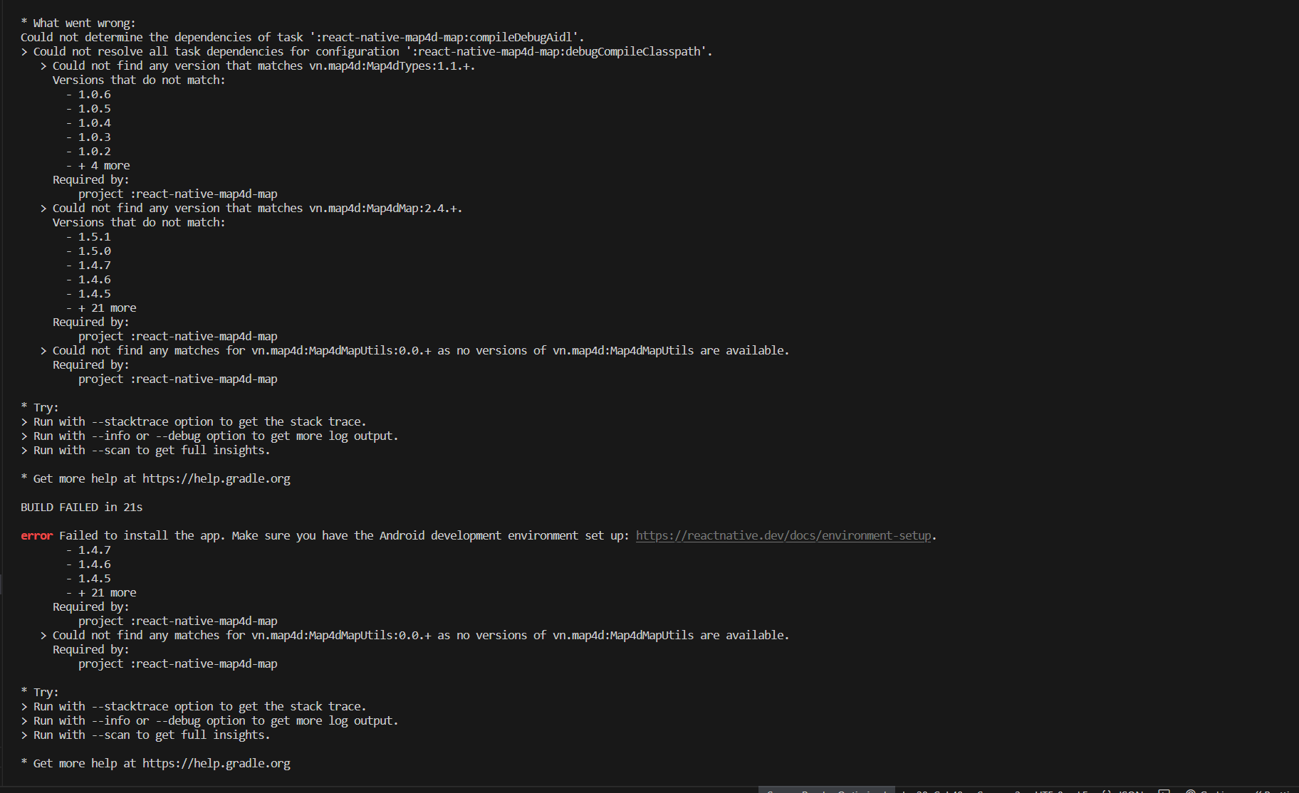 Lỗi cài đặt thư viện · Issue #30 · map4d/map4d-map-react-native · GitHub
