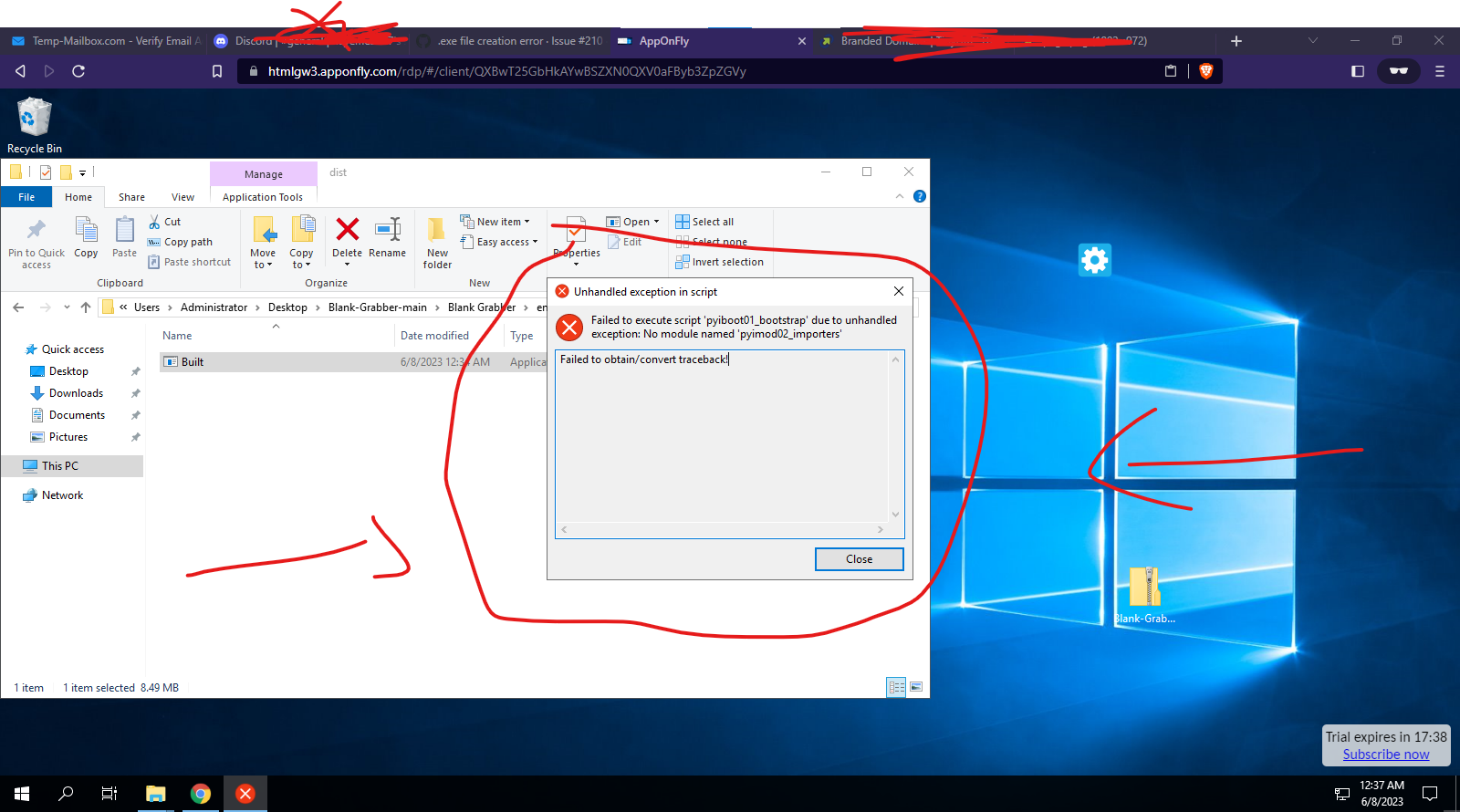 .exe file creation error · Issue #210 · Blank-c/Blank-Grabber · GitHub