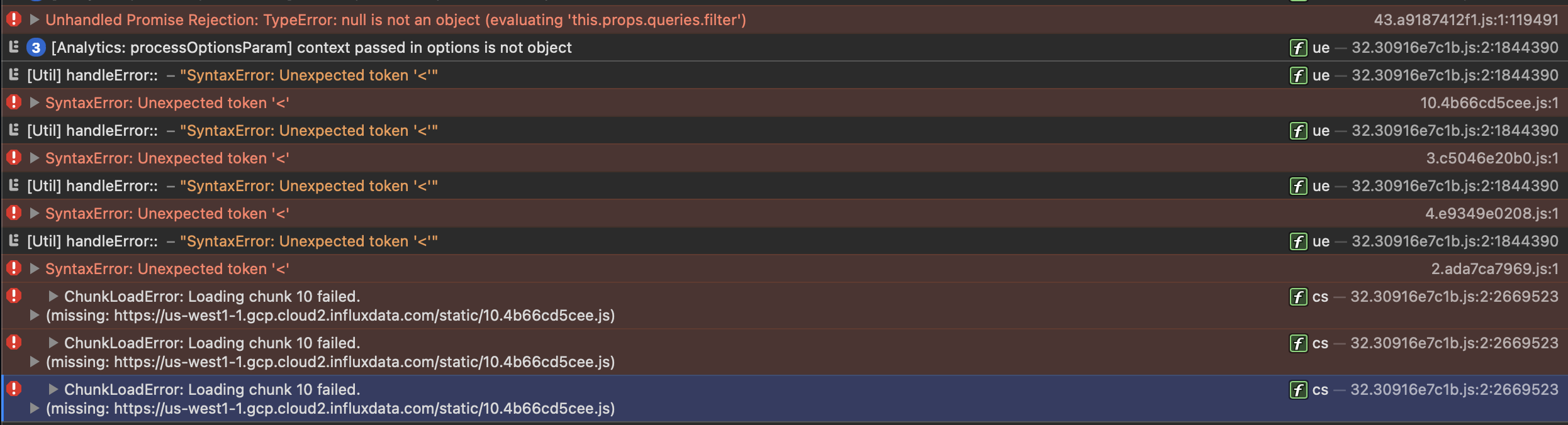 Chunk Loading Error · Issue #4577 · influxdata/ui · GitHub