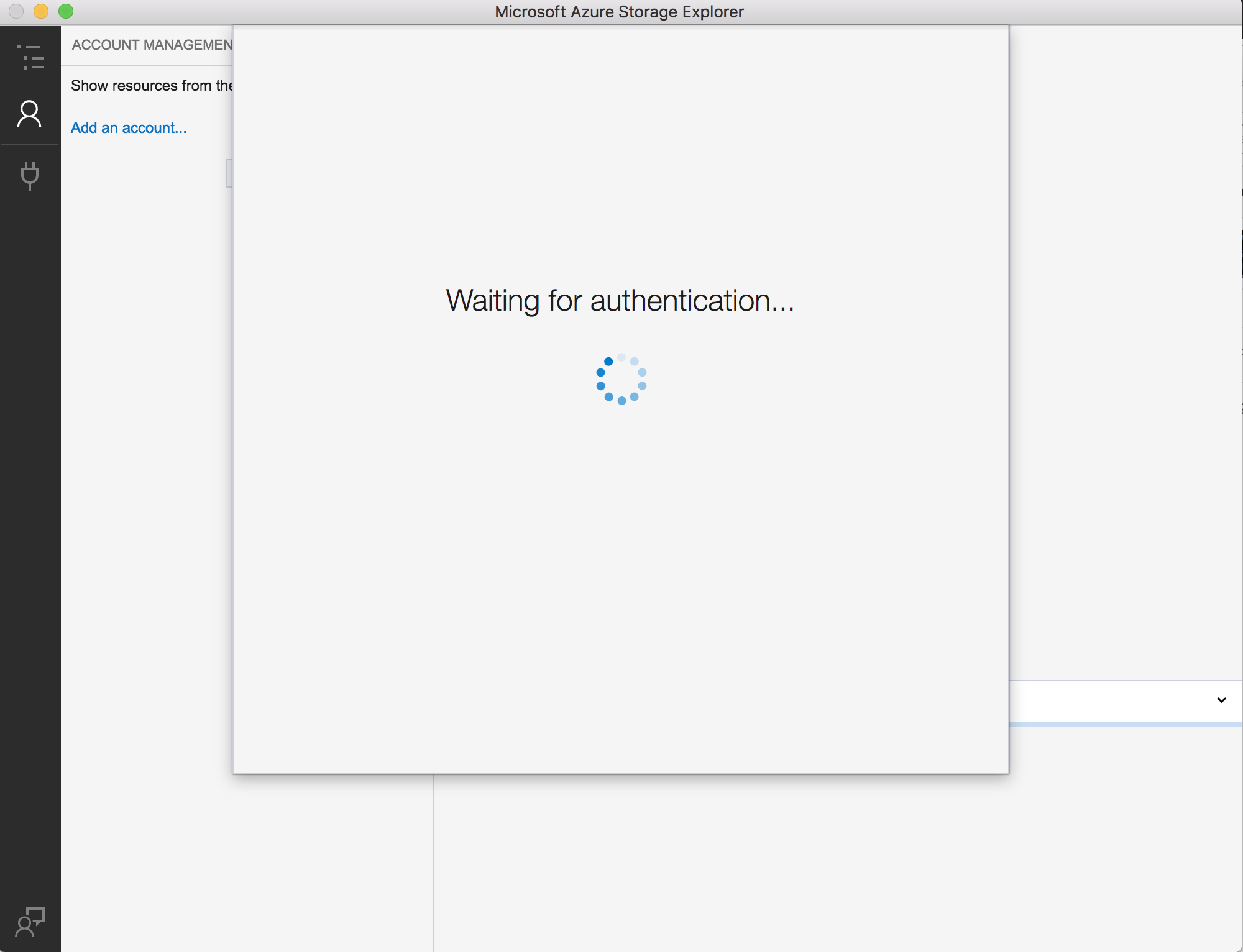 Authentication Error on build 20180415.2 · Issue #47 · microsoft/AzureStorageExplorer · GitHub