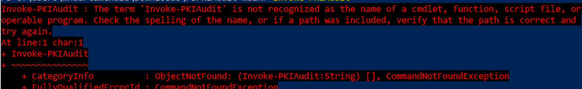 Invoke-PSPKIAudit not recognized · Issue #26 · GhostPack/PSPKIAudit · GitHub