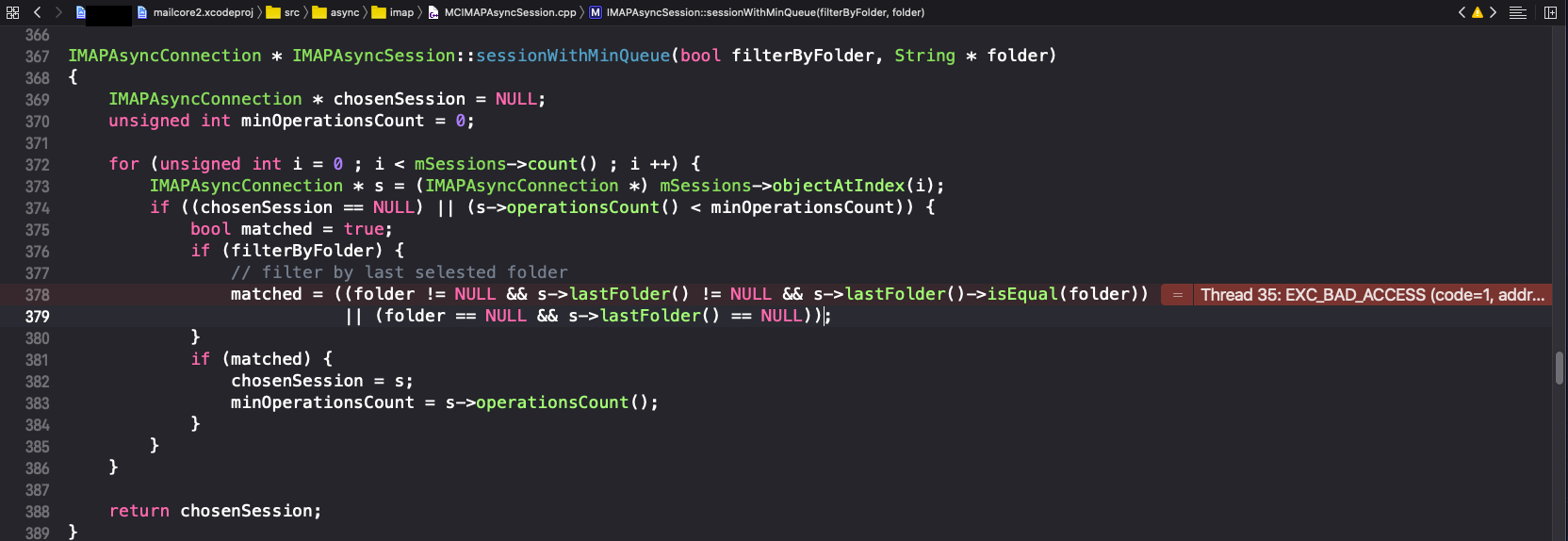 [Question] iOS crashes when calling IMAP operations using async NSOperation · Issue #1850 ...