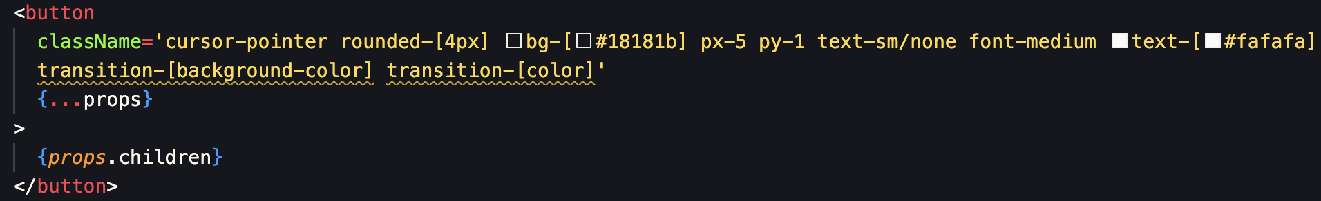 transition-[background-color] transition-[color] is declared as a conflict of identical ...