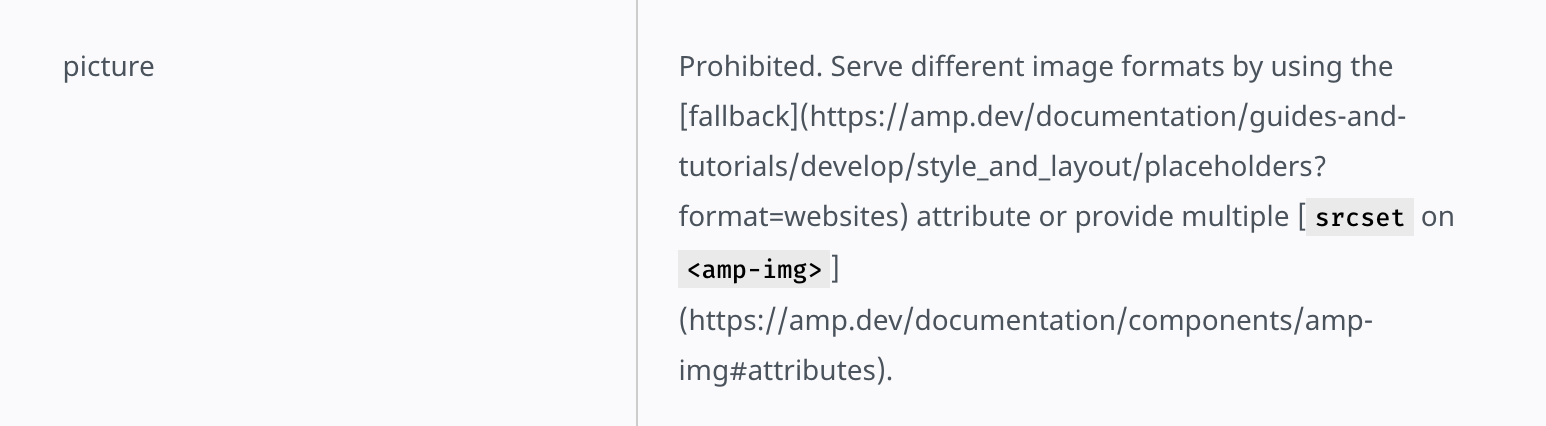 Markdown is not converted to HTML in table · Issue #2274 · ampproject/amp.dev · GitHub