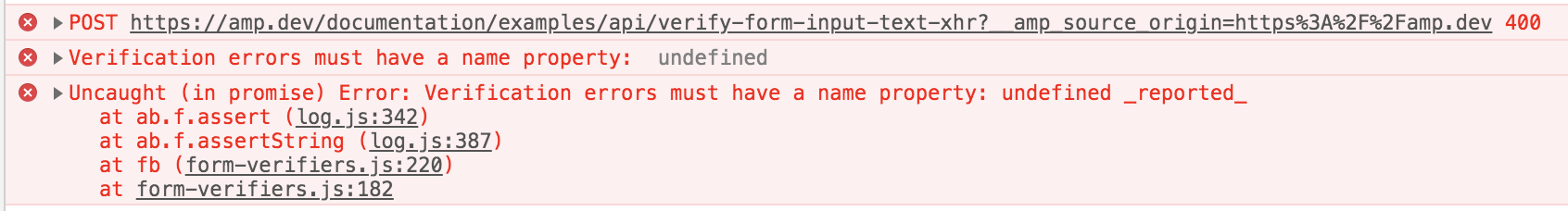 Form verification is example: verify-xhr request results in 500 server error · Issue #2276 ...