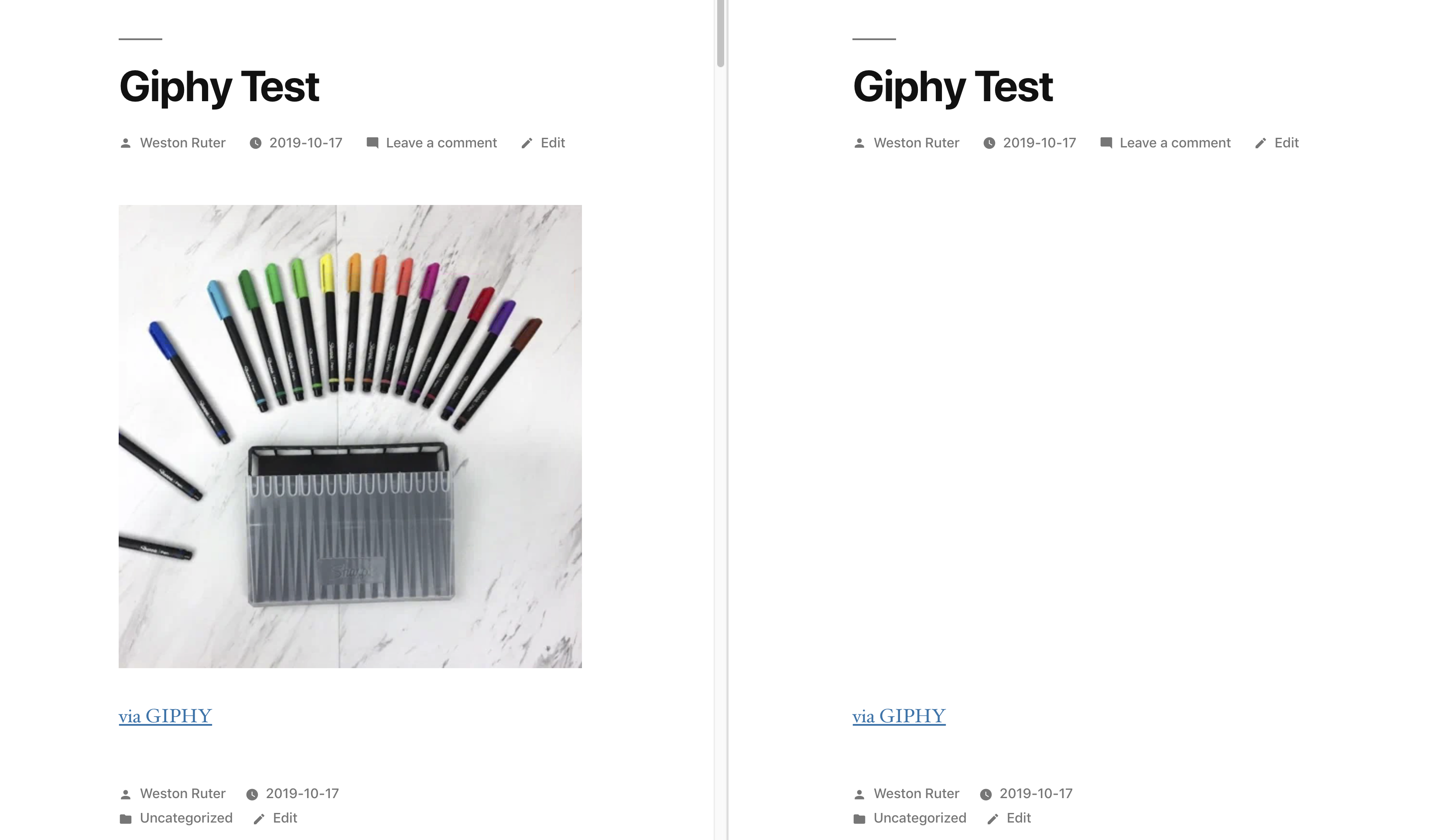 Giphy embed code fails to create amp-iframe[layout=fill], erroneously ...