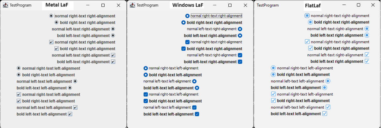 Problem displaying check box/radio button with right alignment · Issue #734 · JFormDesigner ...