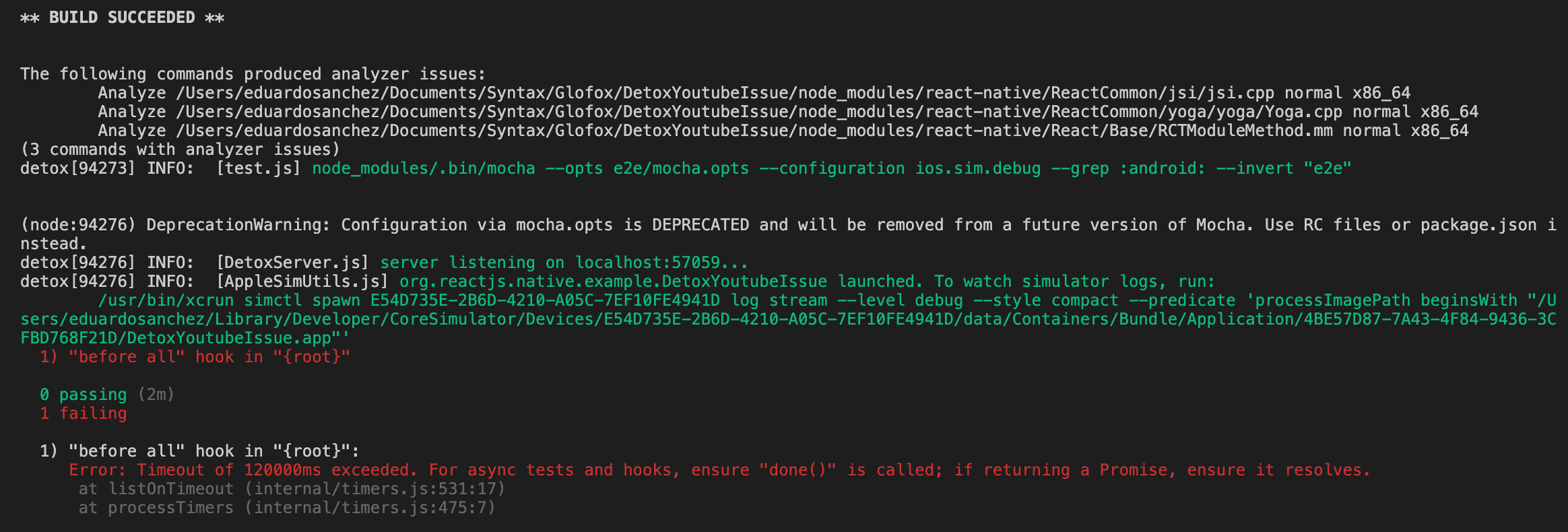 Detox hangs after adding custom Youtube library · Issue #1842 · wix ...