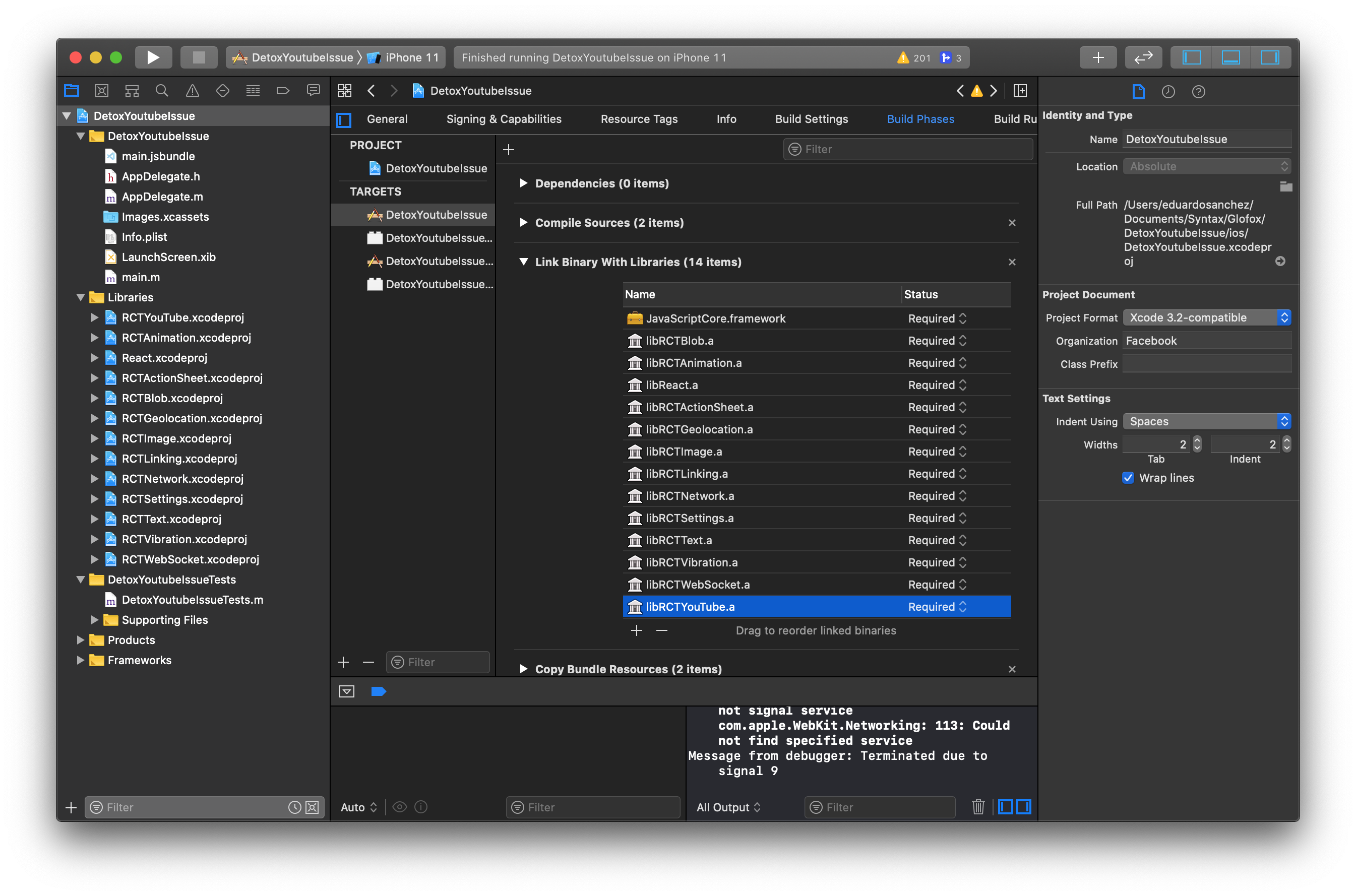 Detox hangs after adding custom Youtube library · Issue #1842 · wix ...