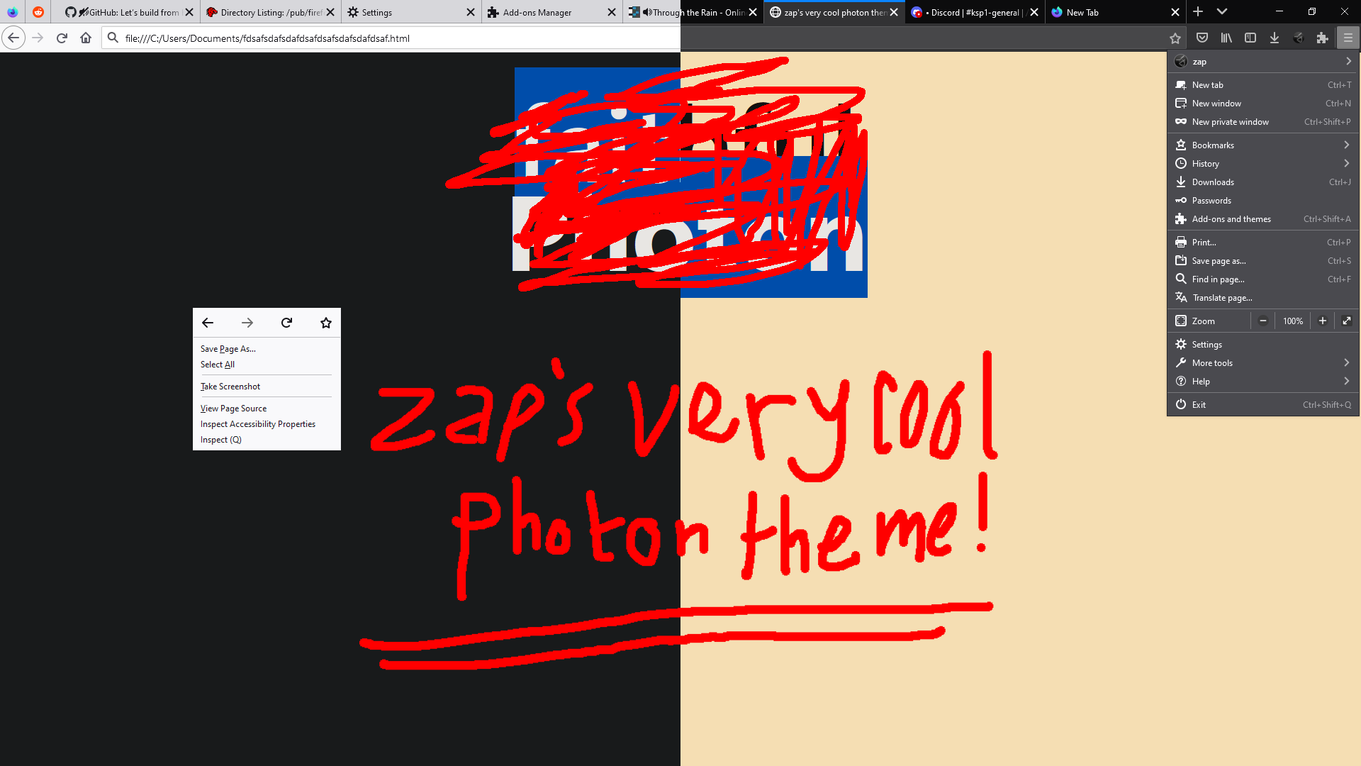 GitHub - zapSNH/zapsCoolPhotonTheme: A Firefox Photon theme originally ...