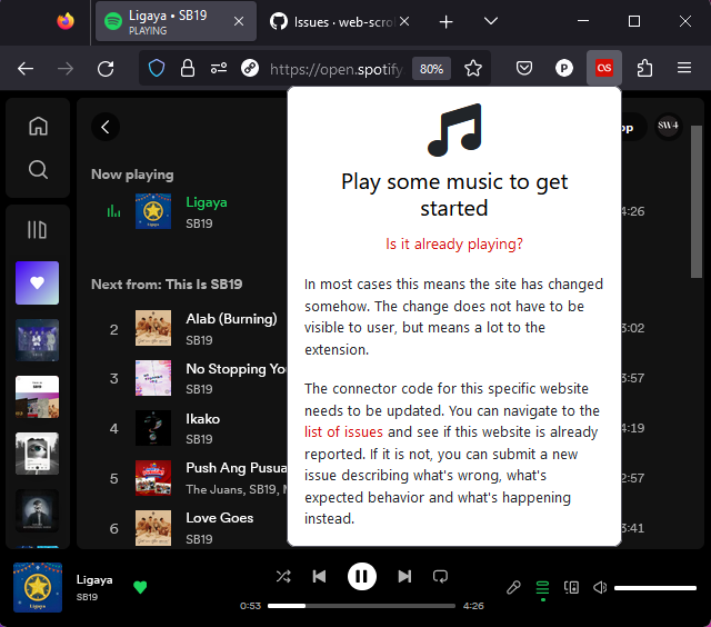 Spotify Connector not working · Issue #3749 · web-scrobbler/web-scrobbler · GitHub