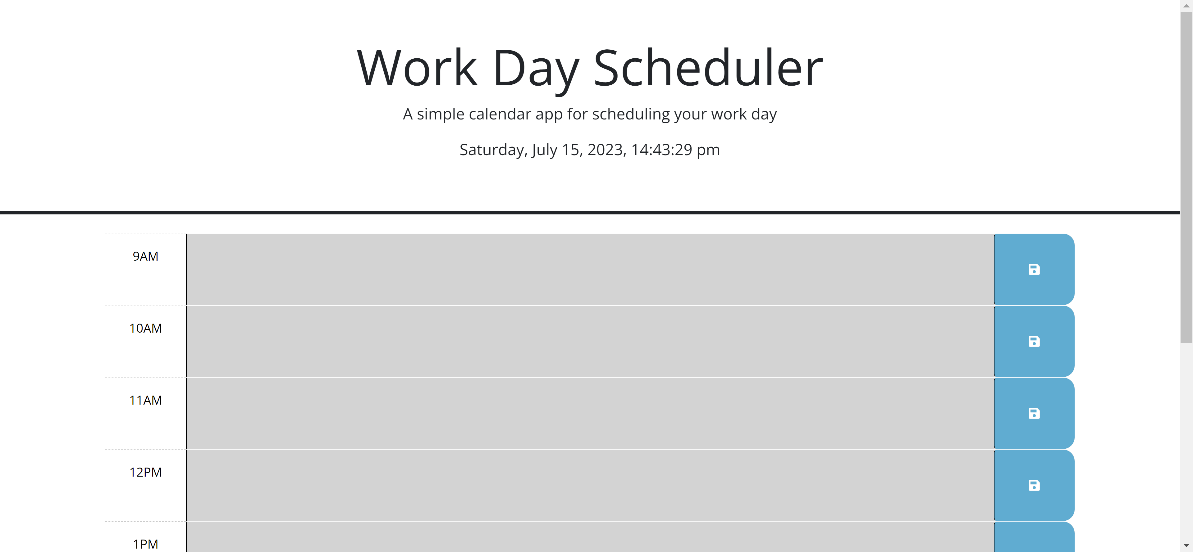 GitHub - cip170/Third-Party-APIs-Work-Day-Scheduler: A simple calendar application that allows a ...