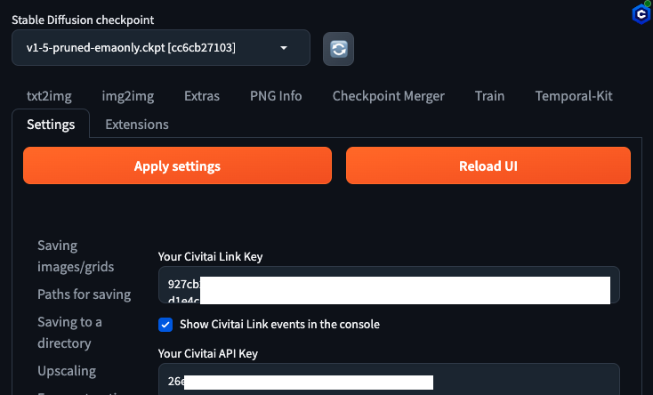 what is Civitai Link Key? · Issue #20 · civitai/sd_civitai_extension · GitHub