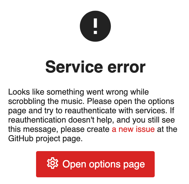 Service Error Preventing Scrobbles · Issue 3790 · Web Scrobblerweb Scrobbler · Github