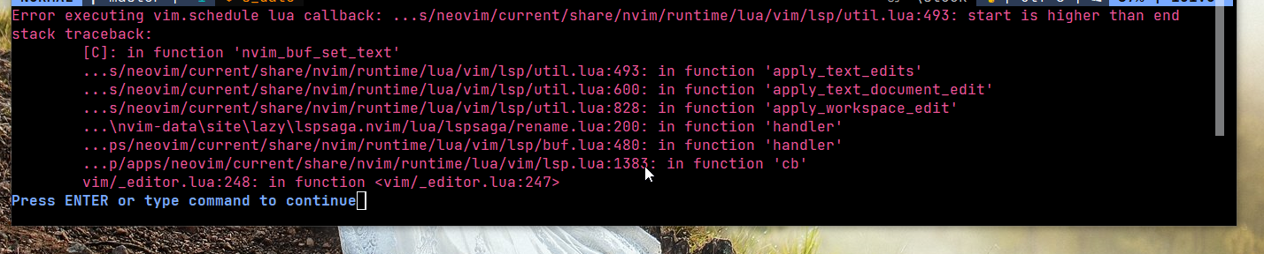 Rename failed. · Issue #815 · nvimdev/lspsaga.nvim · GitHub