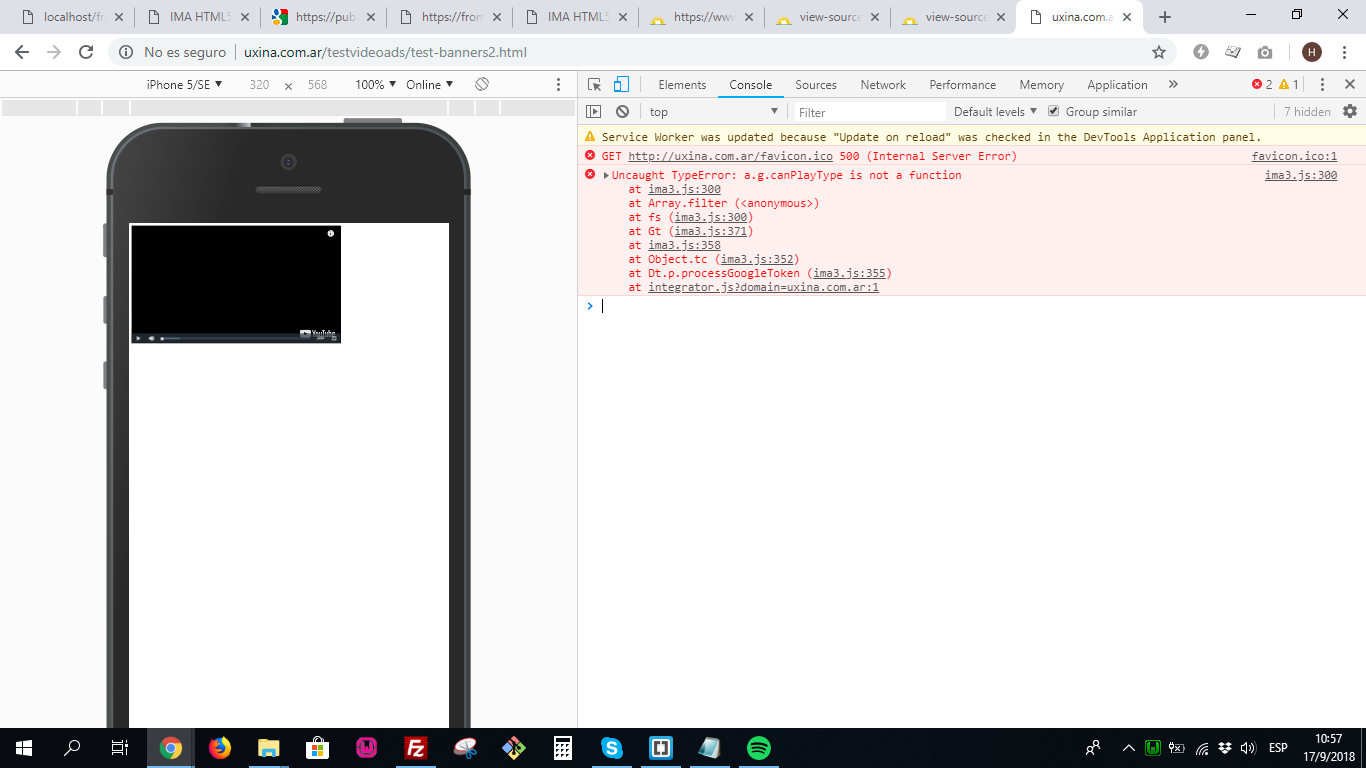 a.g.canPlayType is not a function · Issue #720 · googleads/videojs-ima · GitHub