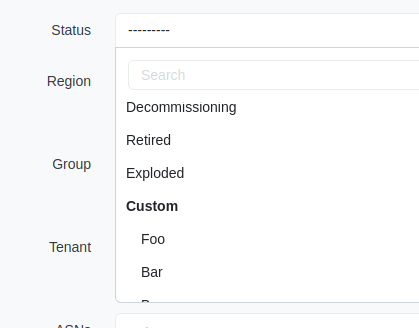 Configurable status choices for sites, prefixes, etc. · Issue #8054 ...